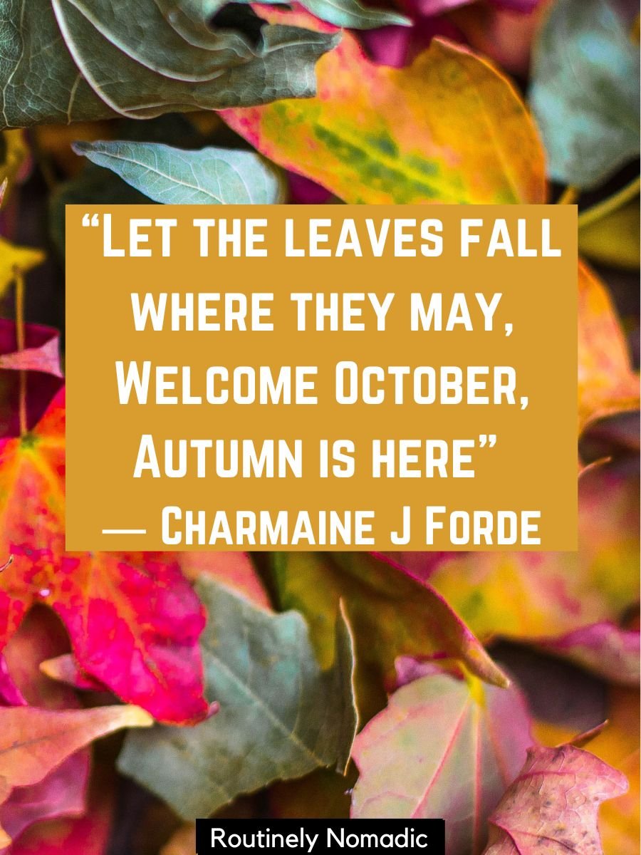 100 Short October Quotes for Instagram to Say Hello and Welcome to Fall ...