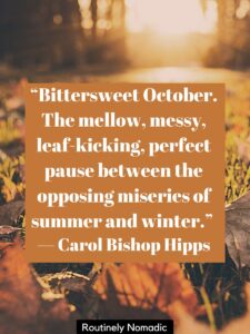 100 Short October Quotes for Instagram to Say Hello and Welcome to Fall ...