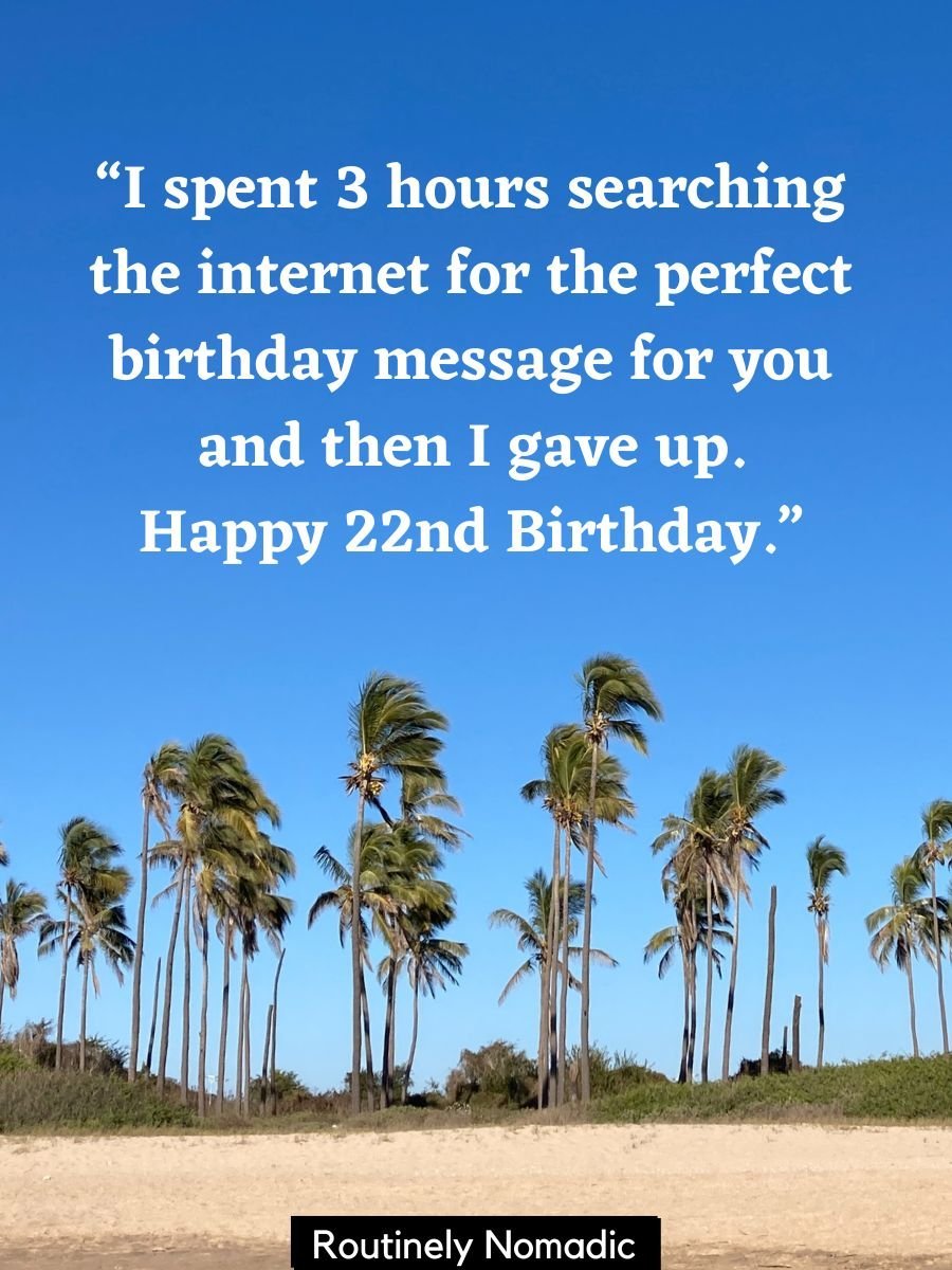 100 Happy 22nd Birthday Wishes for that HBD Message - Routinely Shares