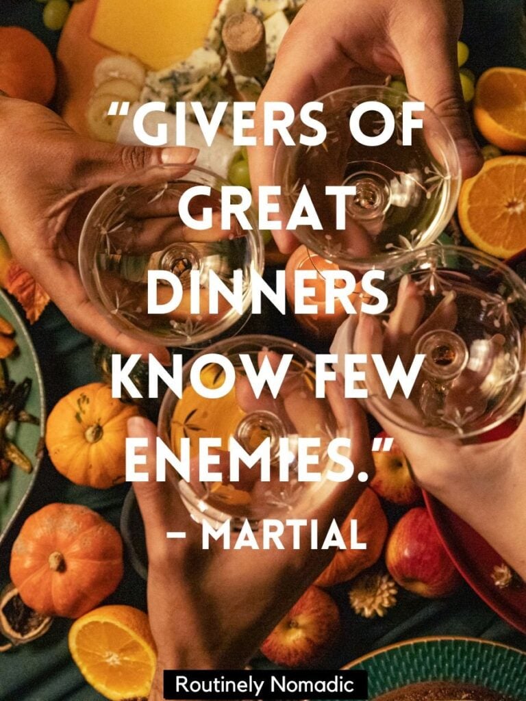 170 Short Dinner Quotes for Instagram Captions - Routinely Shares