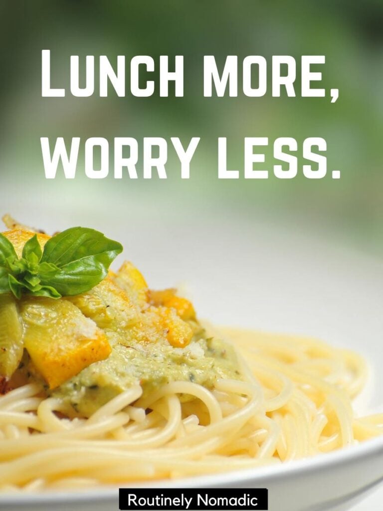 115 Short Lunch Quotes for Instagram - Routinely Shares