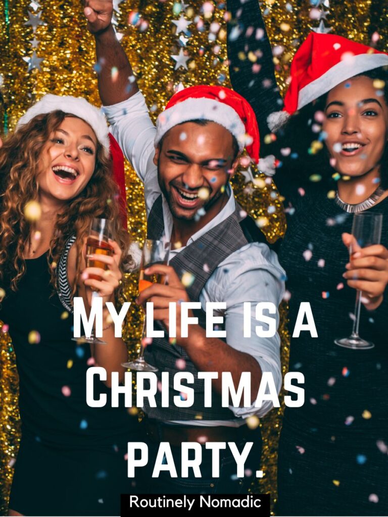 100 Festive Christmas Party Captions - Routinely Shares
