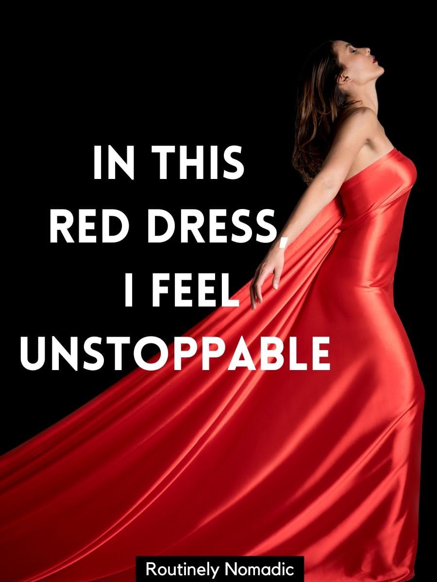 100 Stunning Red Dress Captions for that Red Aesthetic - Routinely Shares