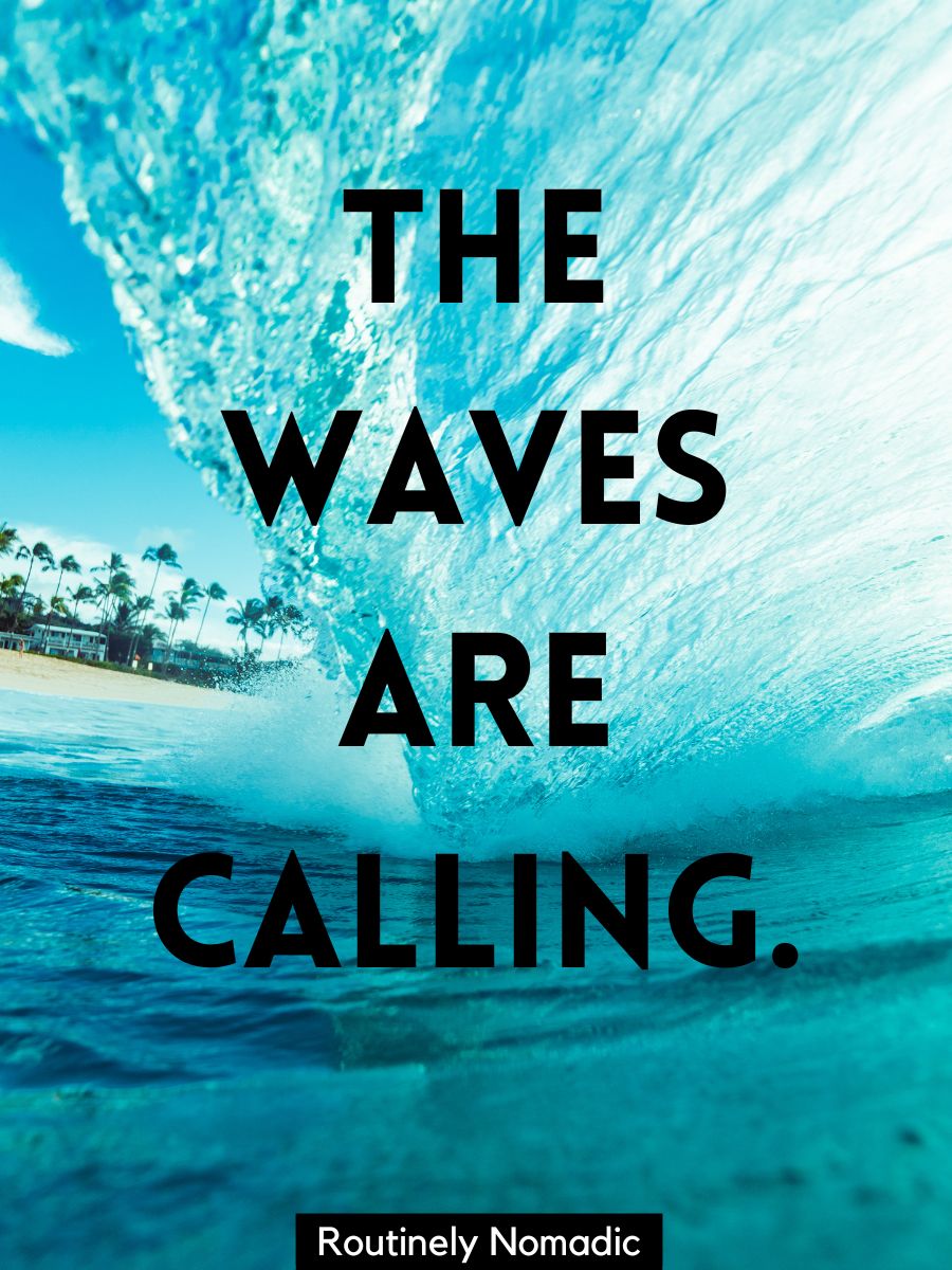 100 Short Wave Quotes for Instagram for Ocean Lovers - Routinely Shares