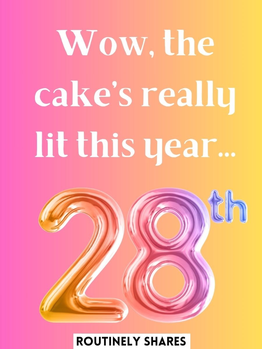 Happy 28th Birthday Captions for Yourself and Friends - Routinely Shares