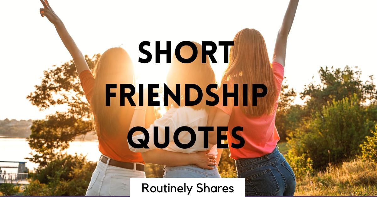 100 Short Friendship Quotes for all Your BFFs - Routinely Shares