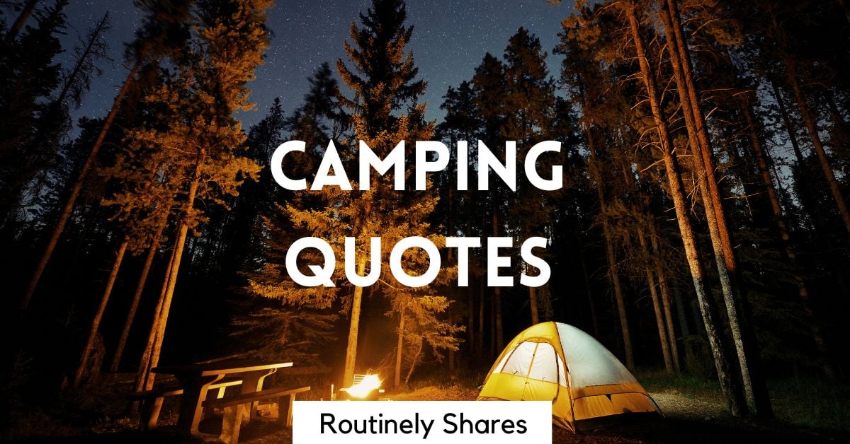 175 Short Camping Quotes for Instagram - Routinely Shares