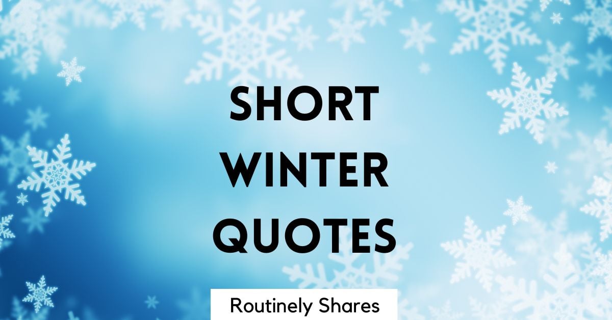 100 Short Winter Quotes for that Cold Weather Aesthetic - Routinely Shares