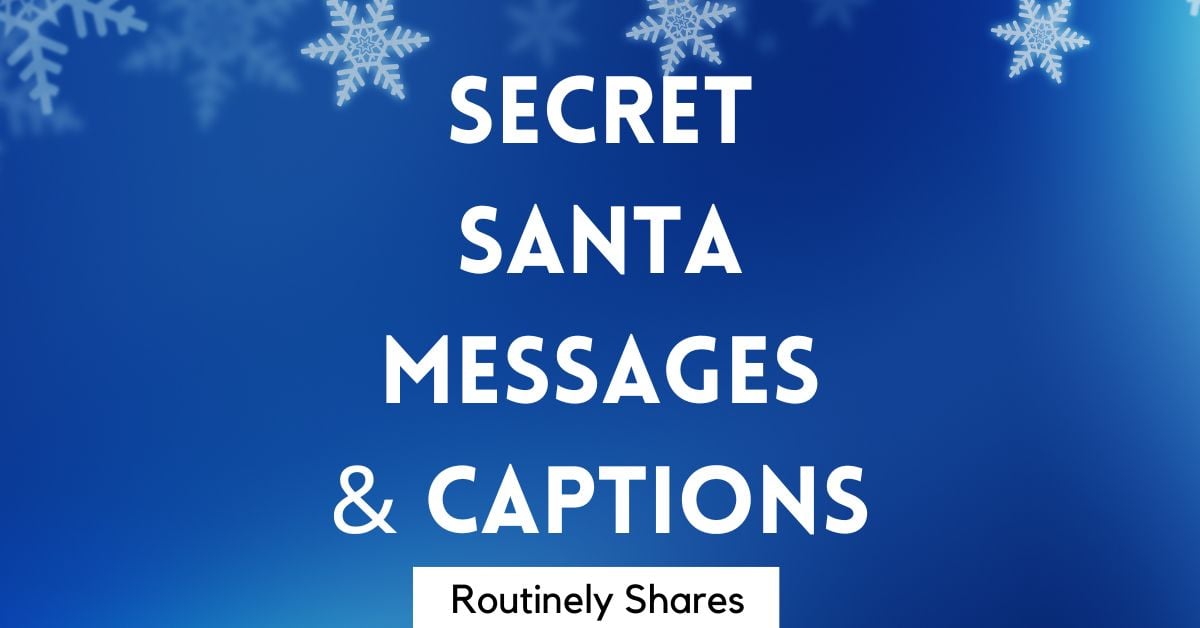 The 170 Best Secret Santa Messages and Captions - Routinely Shares