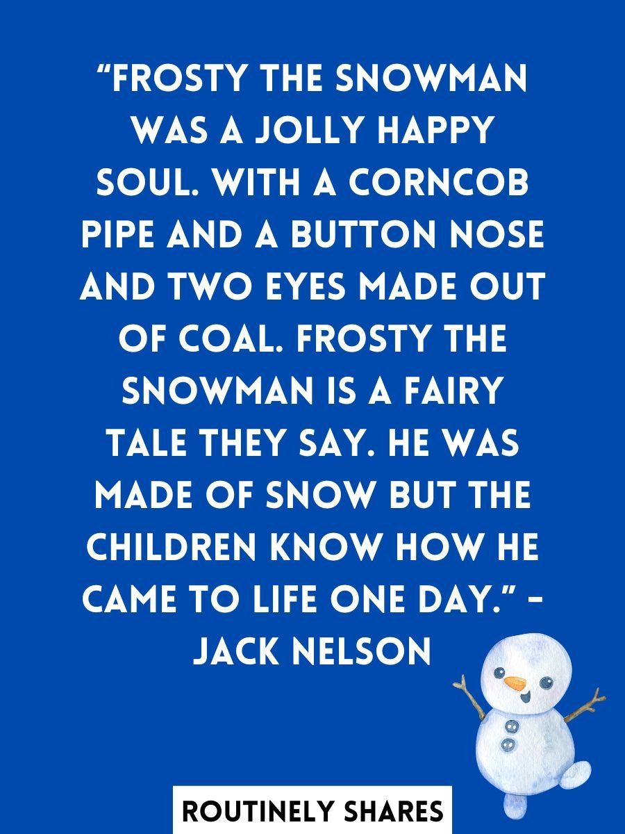 165 Funny and Short Snowman Quotes, Captions and Sayings - Routinely Shares