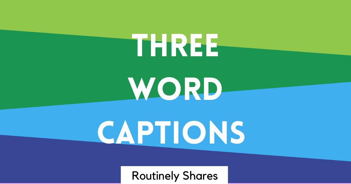Three Word Captions for that Short and Simple Vibe - Routinely Shares