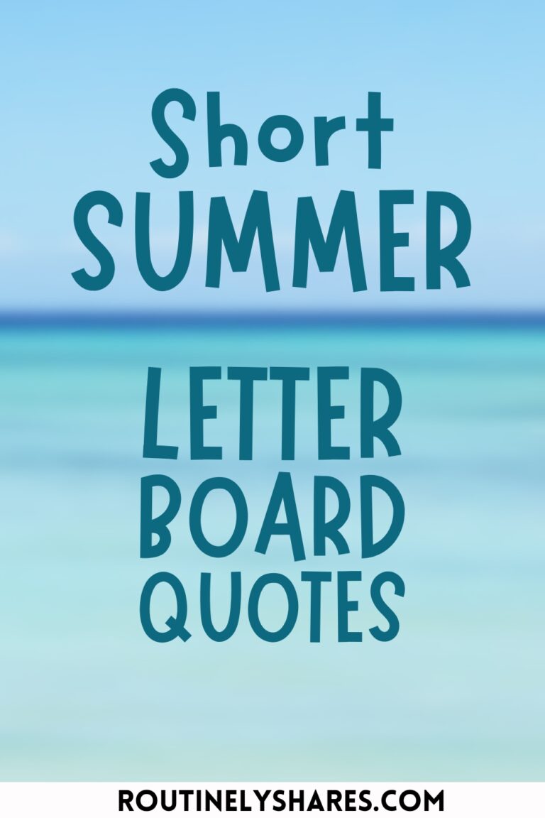 Short Summer Letter Board Quotes, Ideas, and Sayings for Those ...