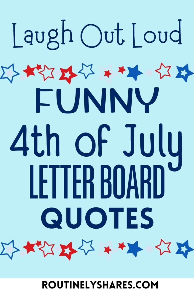 Short Funny 4th of July Letter Board Quotes and Sayings to Make Them ...