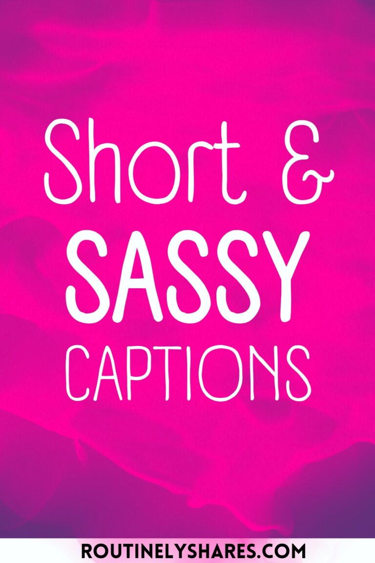 100 Short and Sassy Captions for Instagram That Hit Different ...