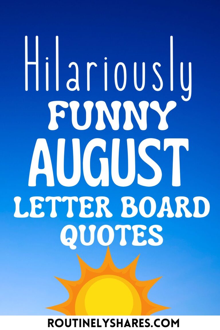 Funny August Letter Board Quotes, Sayings and Puns - Routinely Shares