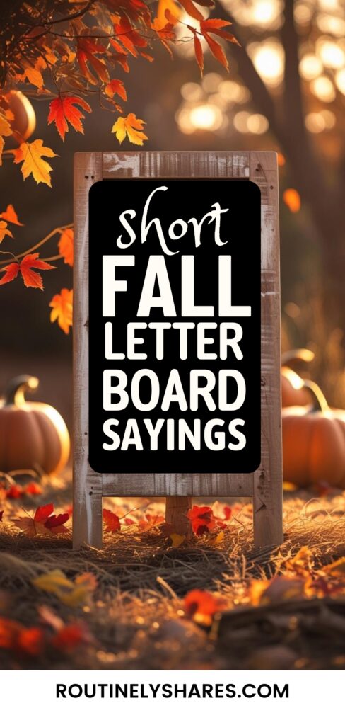 Short Fall Letter Board Quotes and Sayings to Welcome Autumn ...
