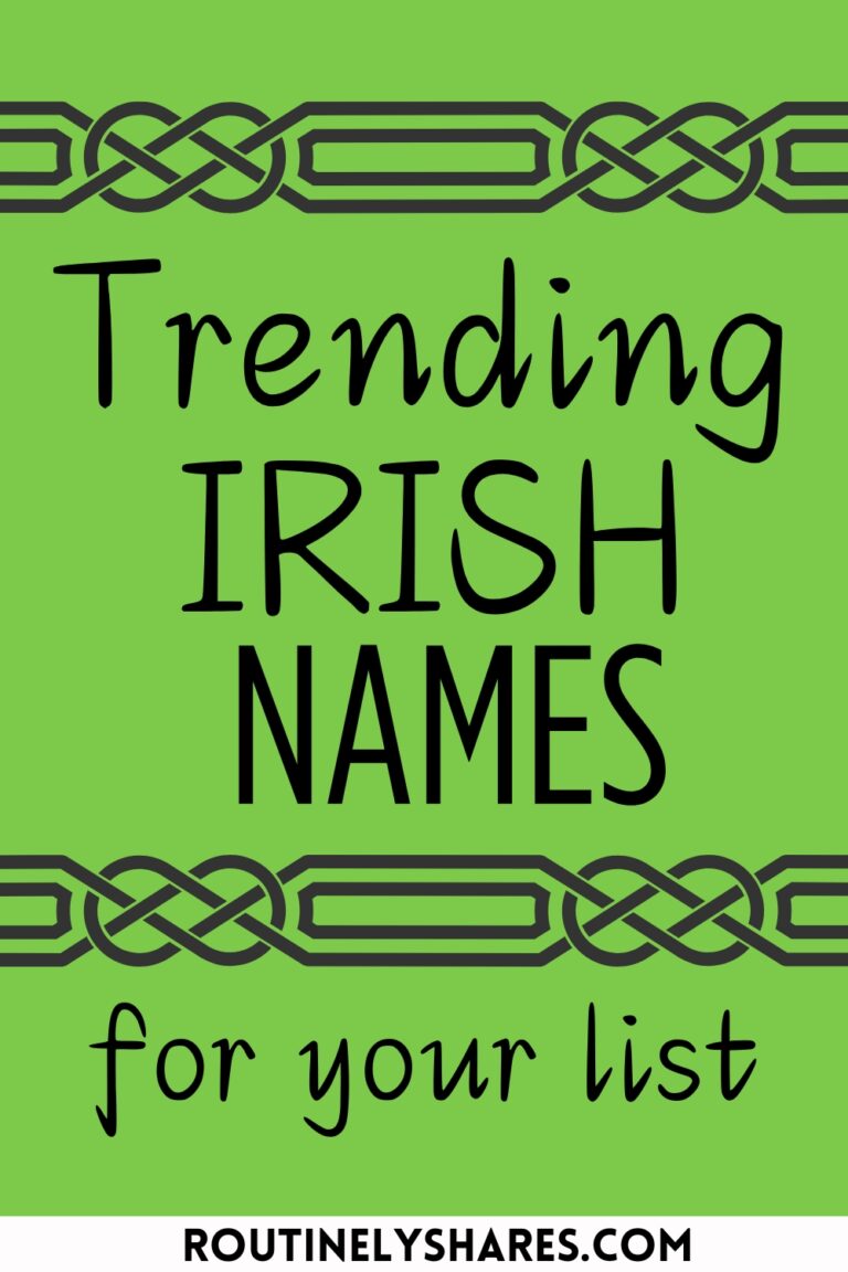 200 Cute and Unique Irish Baby Names with Meanings - Routinely Shares