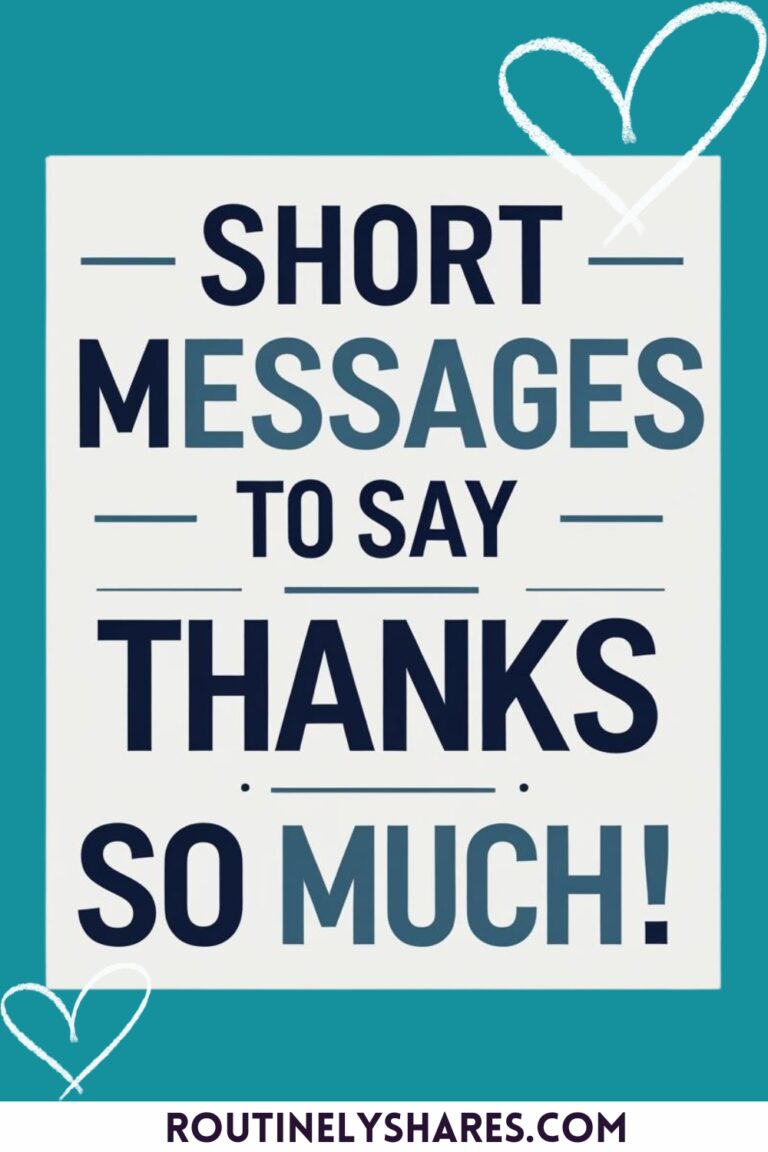 Short Thank You Messages to Share Your Gratitude - Routinely Shares