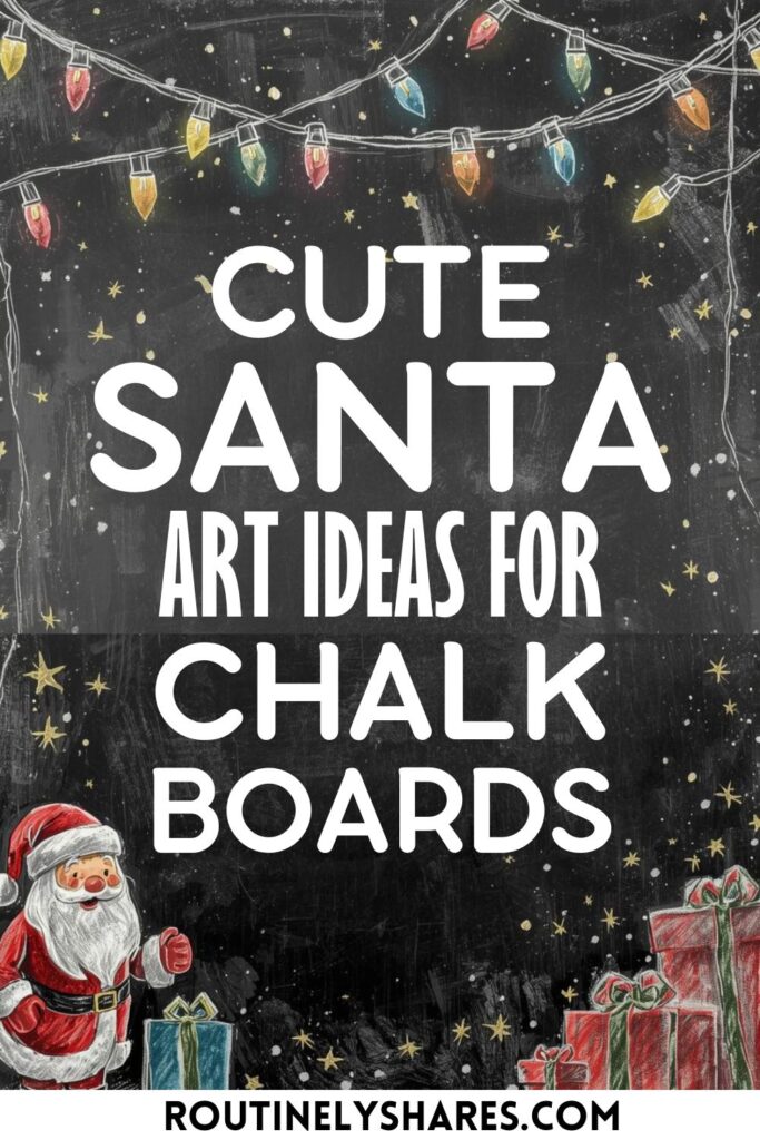 Cute, Funny and Easy Santa Chalk Board Art Ideas for Christmas ...