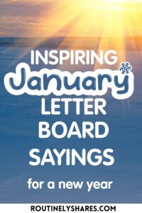 The 175 Best January Letter Board Quotes and Sayings - Routinely Shares