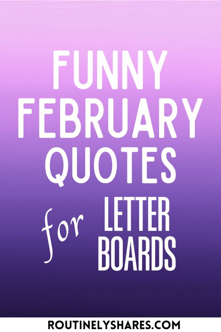 Funny February Letter Board Quotes and Sayings - Routinely Shares