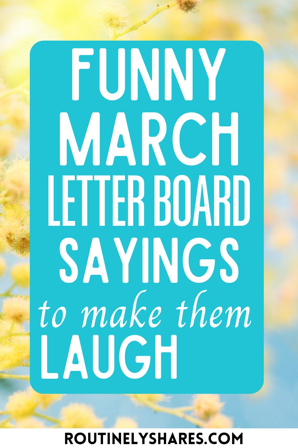 Funny March Letter Board Quotes and Sayings for Spring Smiles ...