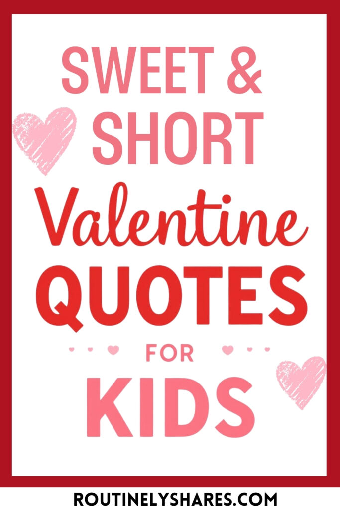 Short, Sweet and Cute Valentine Quotes for Kids and Messages for Notes ...