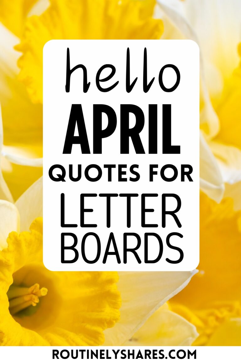 220 April Letter Board Quotes and Sayings for When Spring has Sprung ...