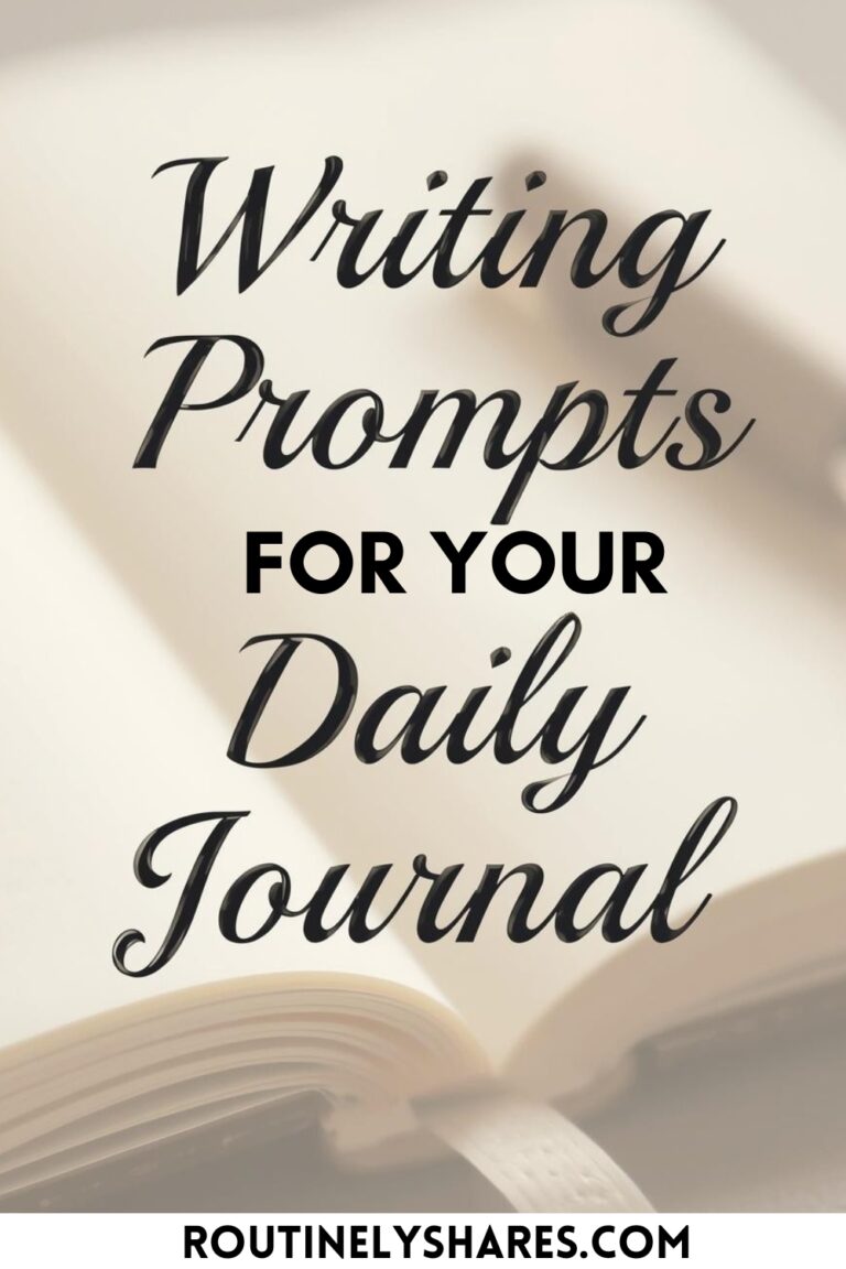 Daily Journal Prompts to Simplify Your Day - Routinely Shares
